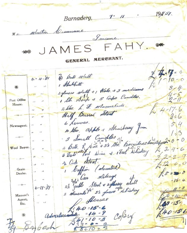 James Fahy, Barnaderg - Killererin Heritage Group