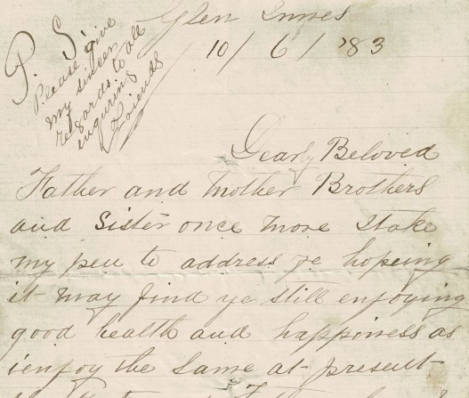 M15: Australia Letter from Patrick McHugh to his parents, brothers and ...