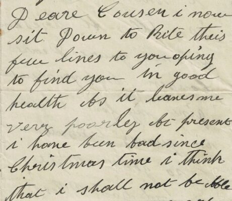 M91: England Letter from Patrick Flattery - Milltown Heritage Group