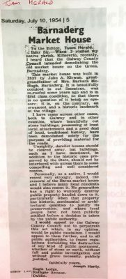 Barnaderg Market House - Killererin Heritage Group