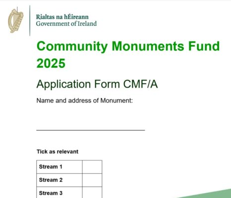 CMF25 Application Form & Handbook - Galway Community Archaeology