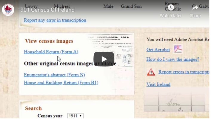 1901 Census Of Ireland - Galway County Heritage Office